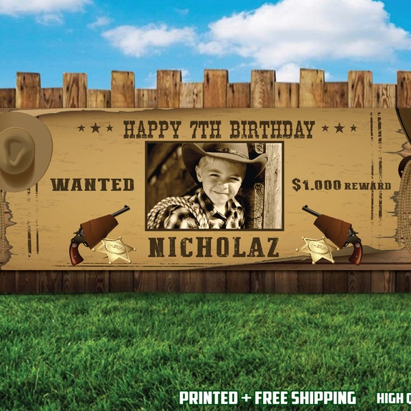 Custom Western Birthday Banner - Etsy