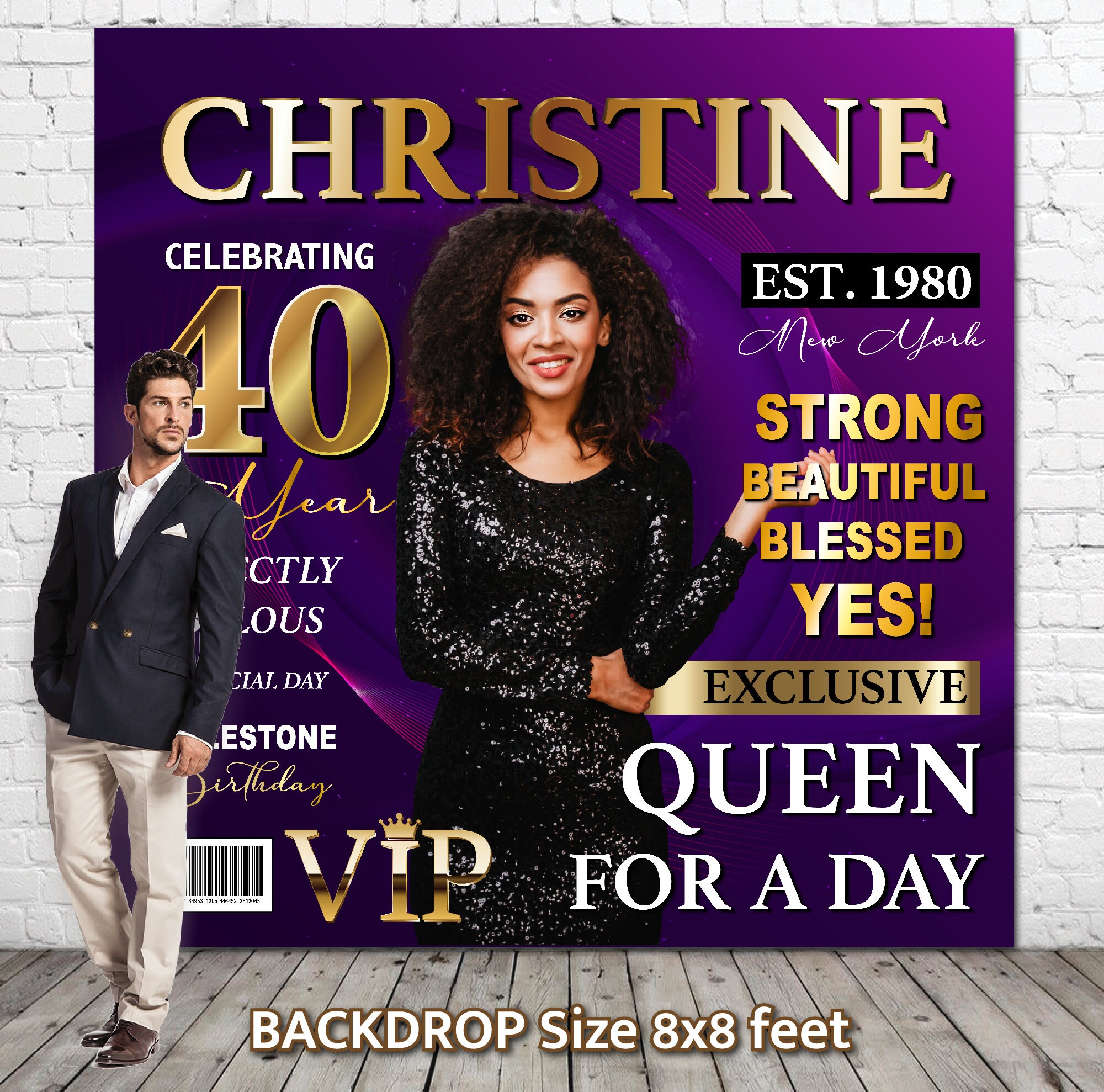 Magazine Photo Cover Birthday Backdrop - Etsy