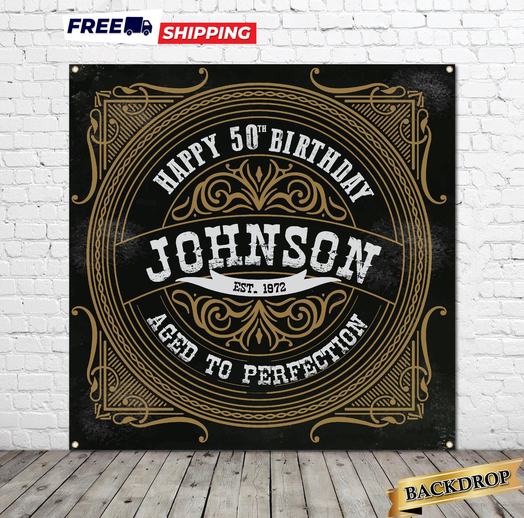 Vintage Classic Men Birthday Backdrop - Etsy