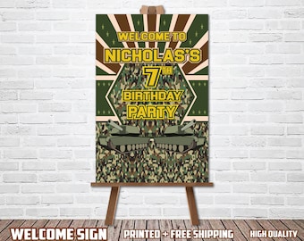 Welcome Home Military Fence Banner, Personalized, Soldiers, US Army ...