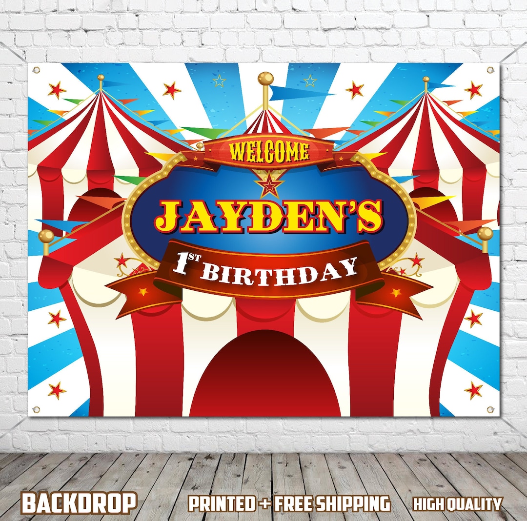 Circus Carnival Birthday Backdrop - Etsy