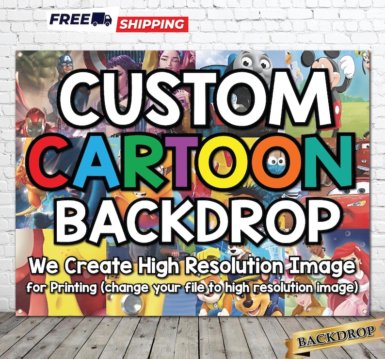 Custom Cartoon Backdrop - Etsy