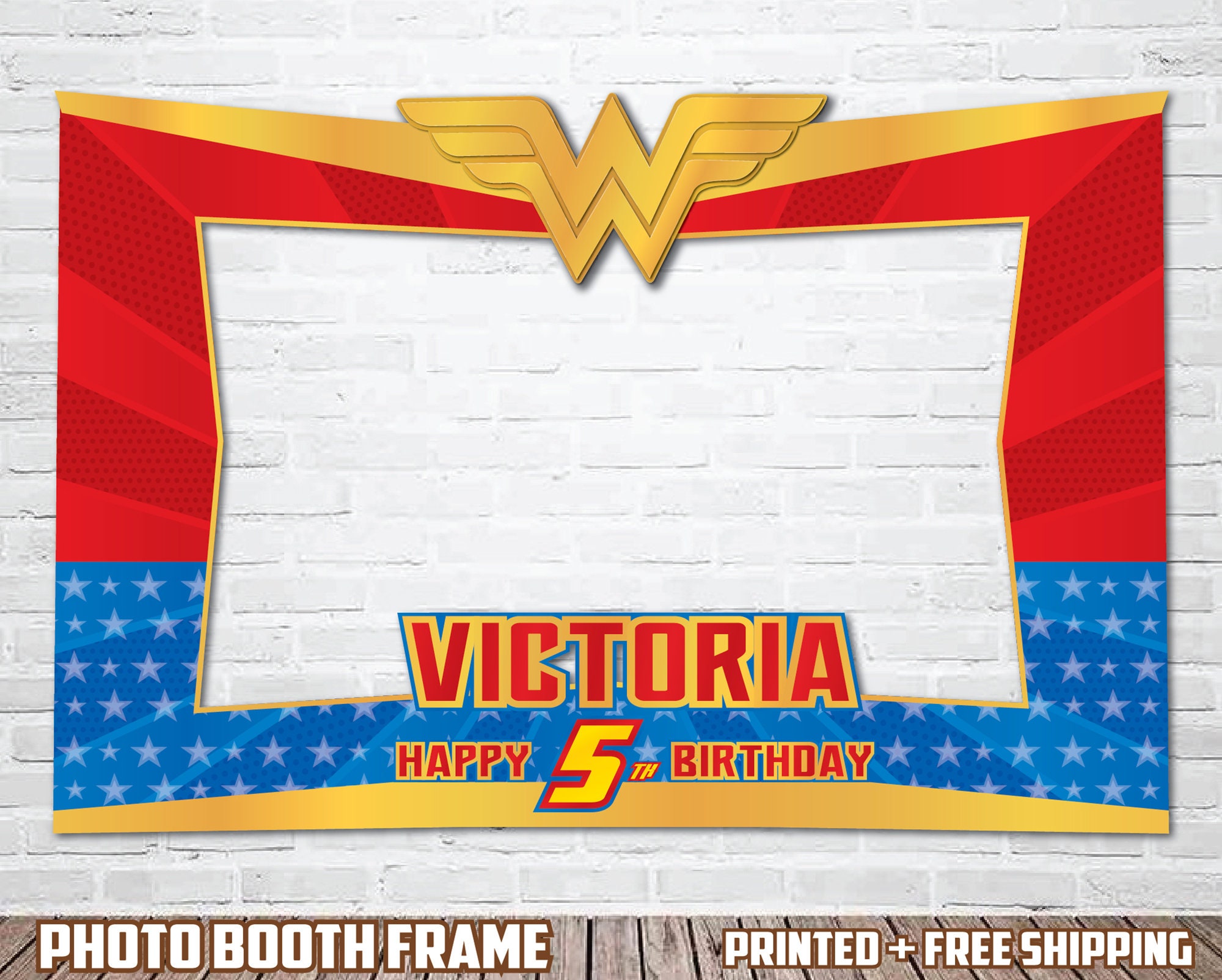 Wonder Woman Photo Booth Frame Printed and Shipped - Etsy UK