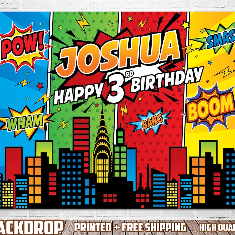 Super Hero Backdrop - Etsy