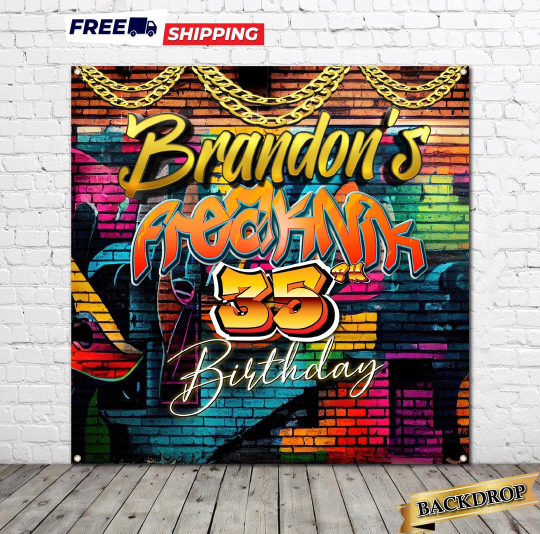 Graffiti Hip Hop Birthday Backdrop - Etsy