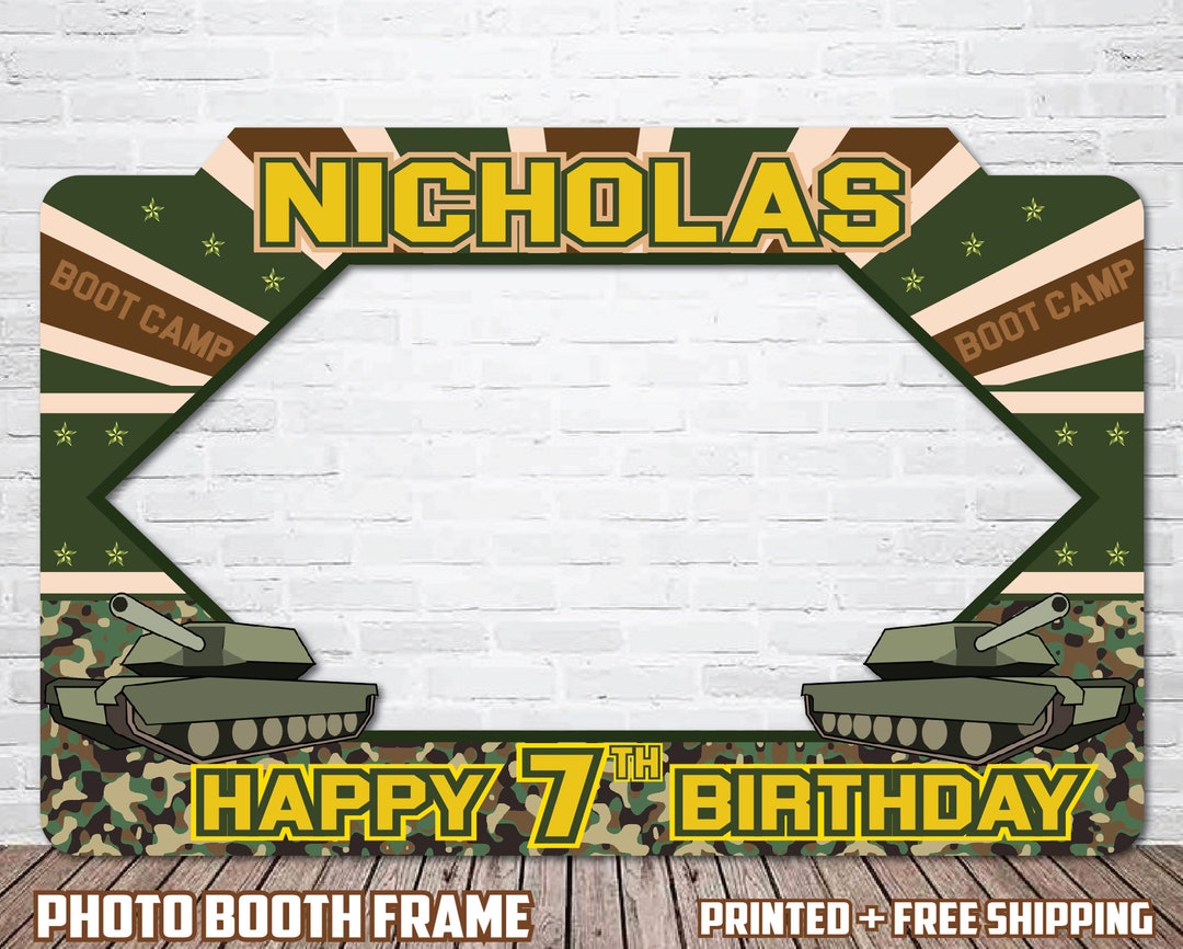 Army Photo Booth Frame, Army Decoration, High Quality, Printed and ...