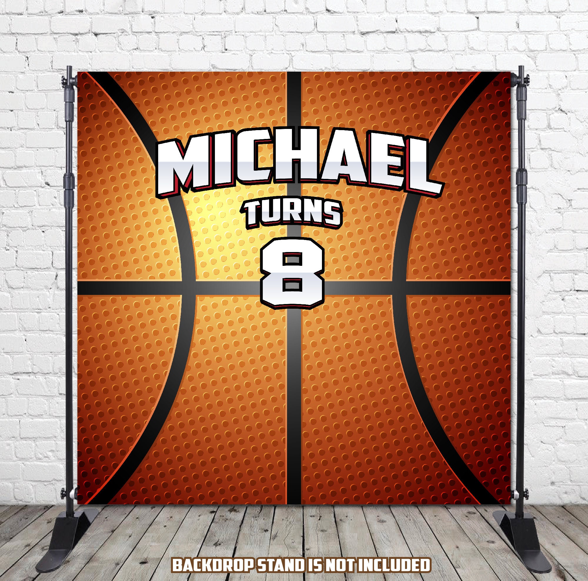 Basketball Birthday Backdrop - Etsy