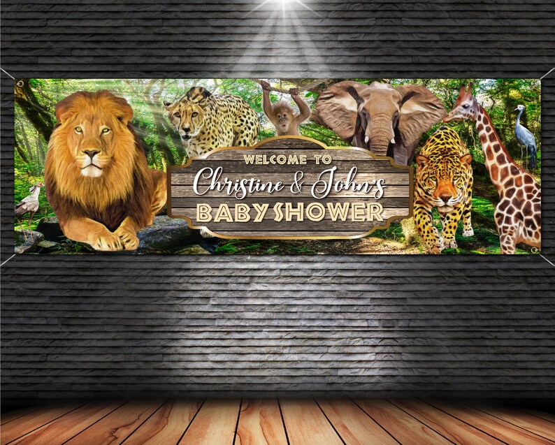 Jungle Safari Birthday Banner - Etsy