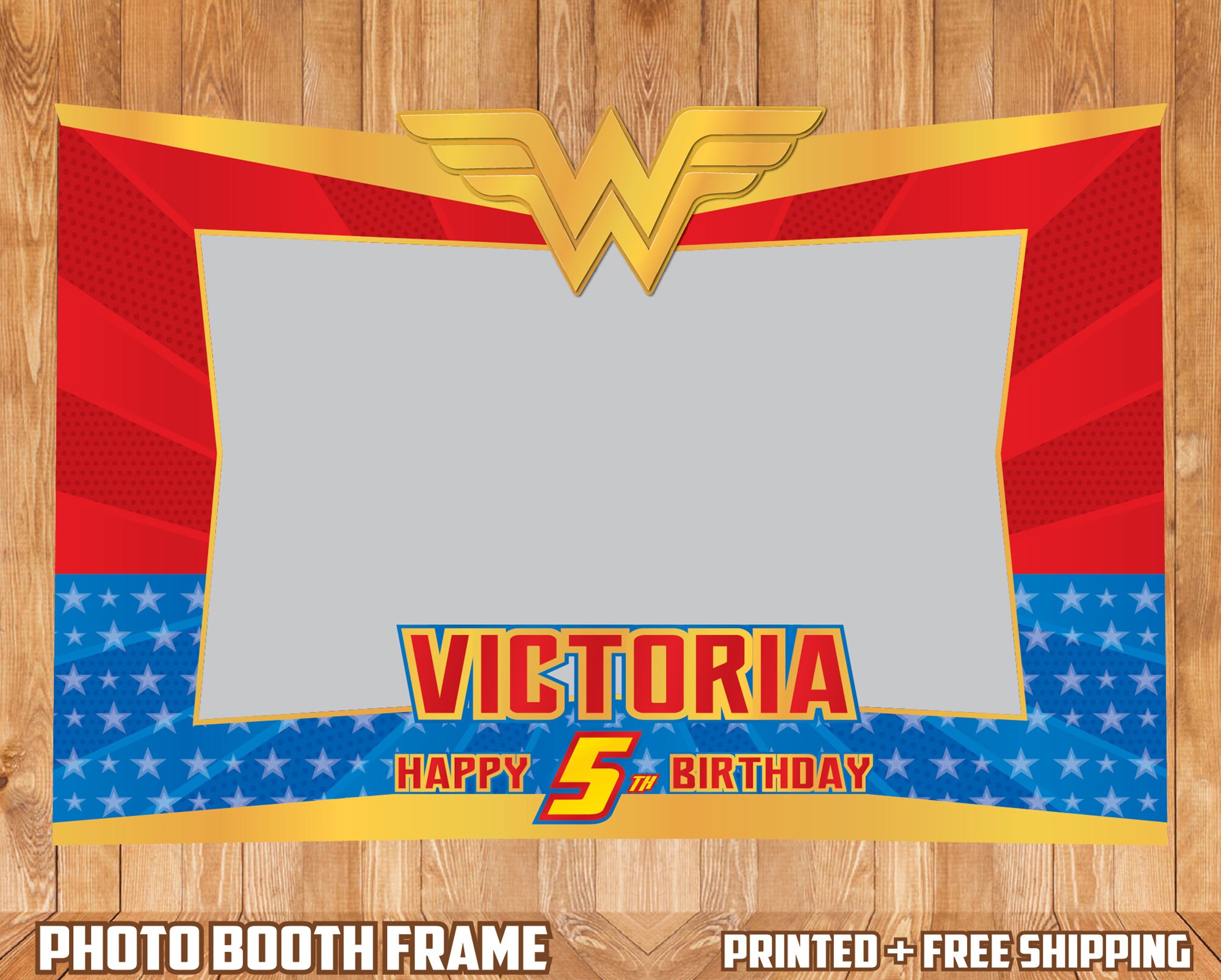 Wonder Woman Photo Booth Frame, Printed and Shipped - Etsy