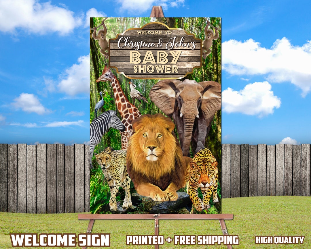 Jungle Safari Welcome Sign - Etsy