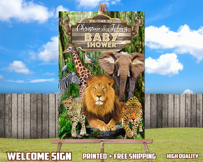 Jungle Safari Welcome Sign - Etsy