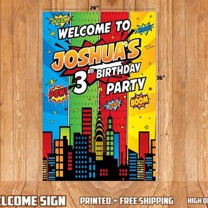 Super Hero Welcome Sign - Etsy