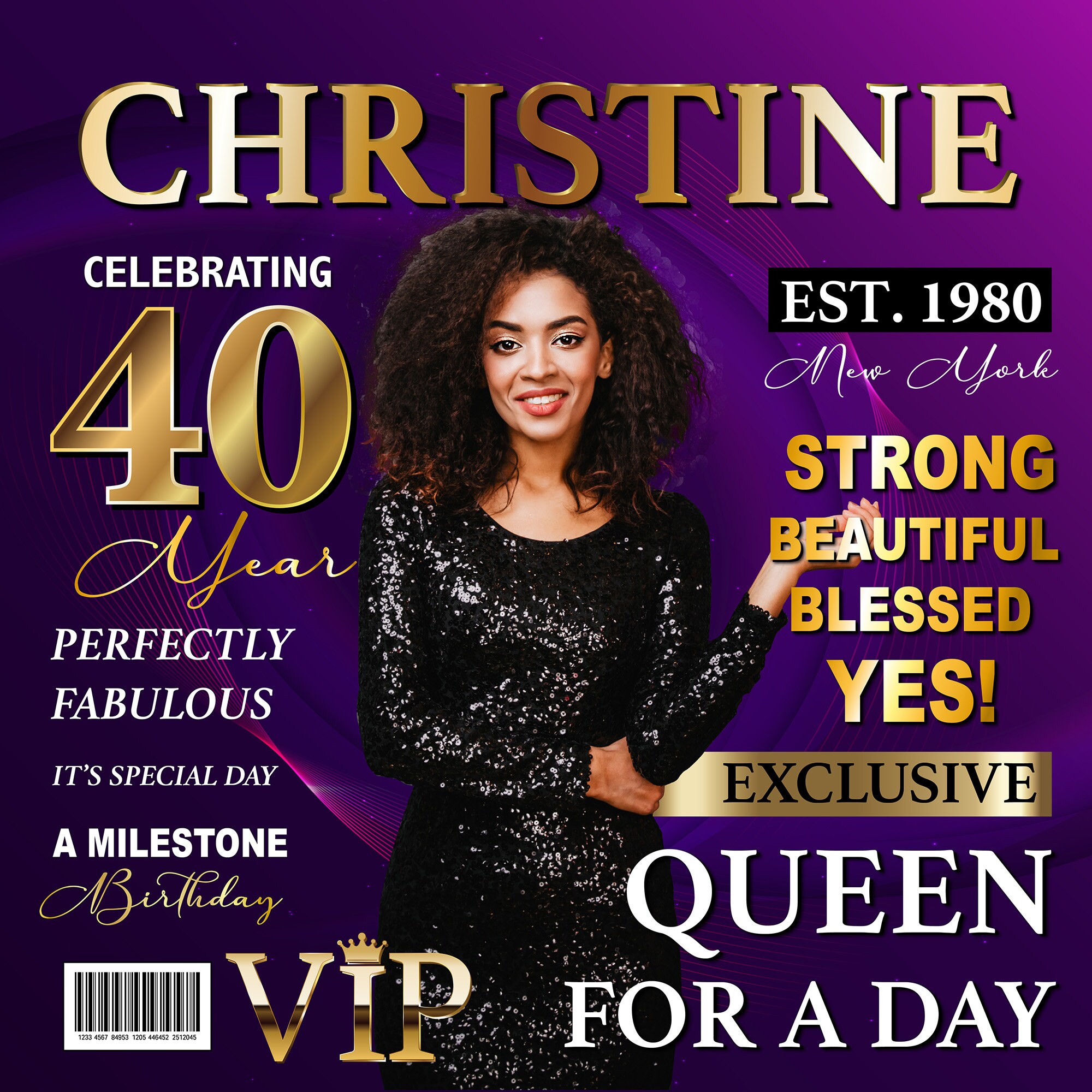 Magazine Photo Cover Birthday Backdrop - Etsy