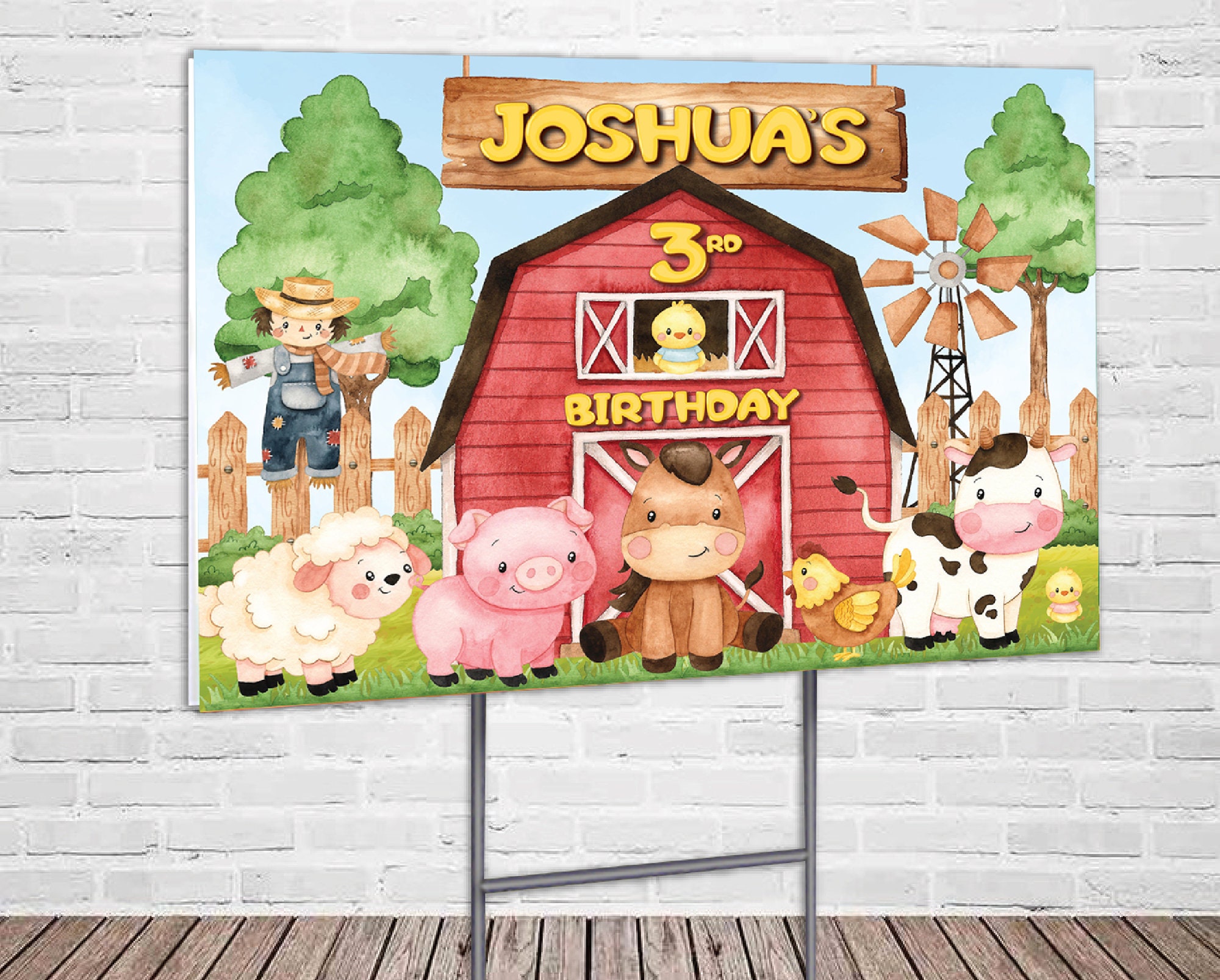 Farm Birthday Yard Sign - Etsy