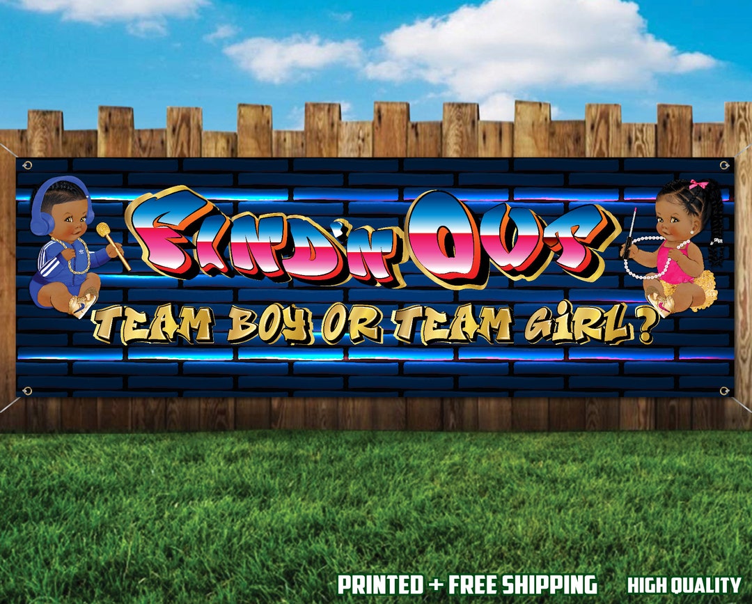 Find N Out Gender Reveal Banner - Etsy