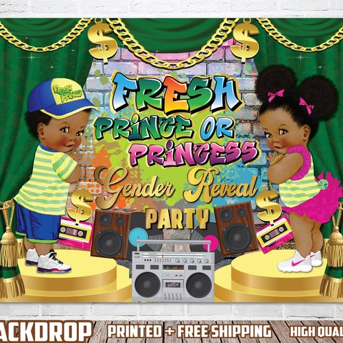 Fresh Prince or Princess Gender Backdrop - Etsy