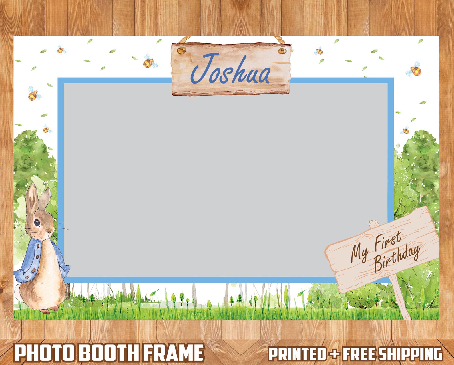 Rabbit Photo Booth Frame, Printed and Shipped - Etsy