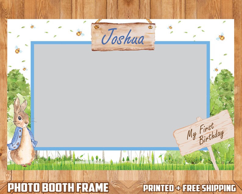 Rabbit Photo Booth Frame Printed and Shipped | Etsy