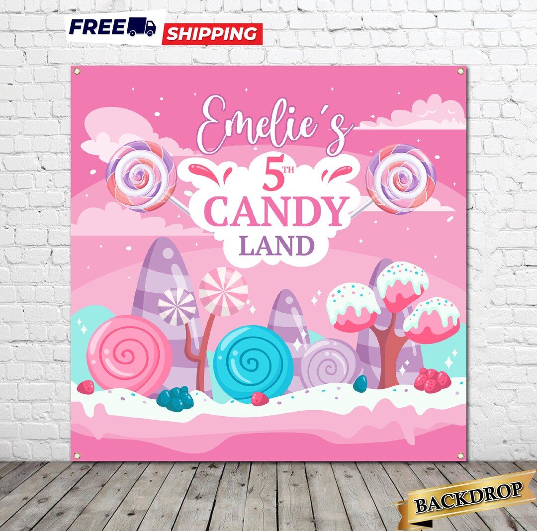 Candy Land Birthday Backdrop - Etsy