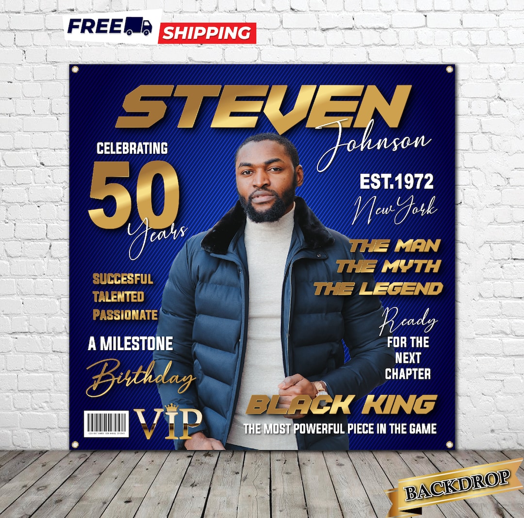 Magazine Cover Photo Birthday Backdrop - Etsy