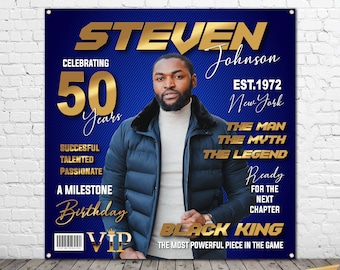 Magazine Cover Backdrop, Magazine Cover Birthday, Magazine Cover Banner ...