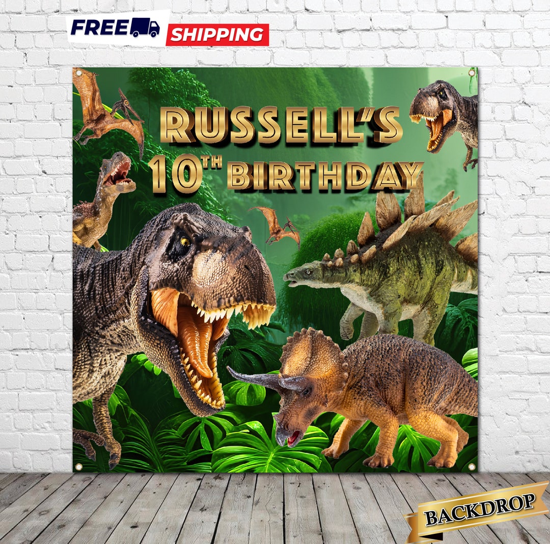 Dinosaur Birthday Backdrop - Etsy