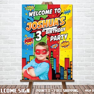 Super Hero Photo Welcome Sign - Etsy