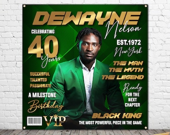 Magazine Cover Backdrop, Magazine Cover Birthday, Magazine Cover Banner ...