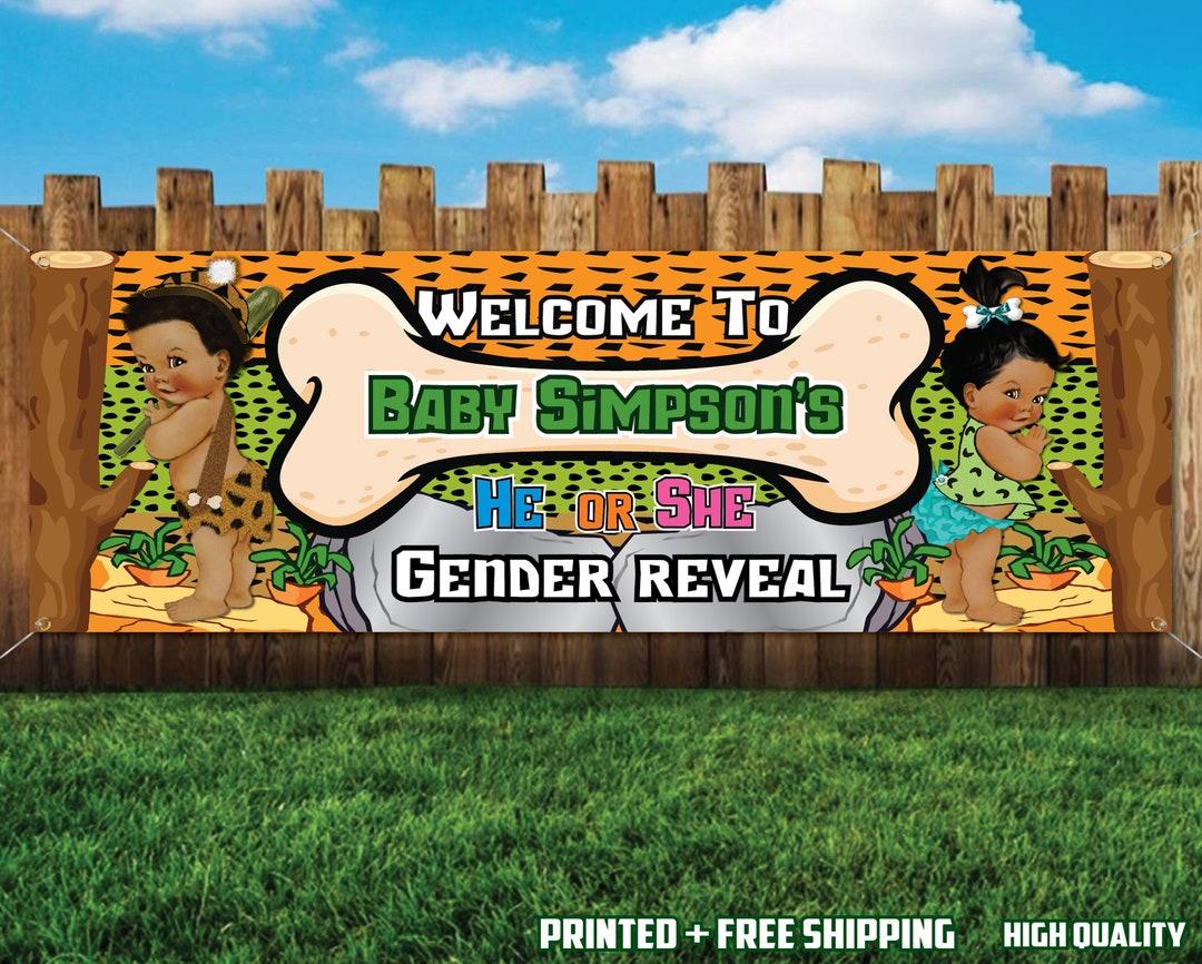 Yabado Gender Reveal Banner - Etsy