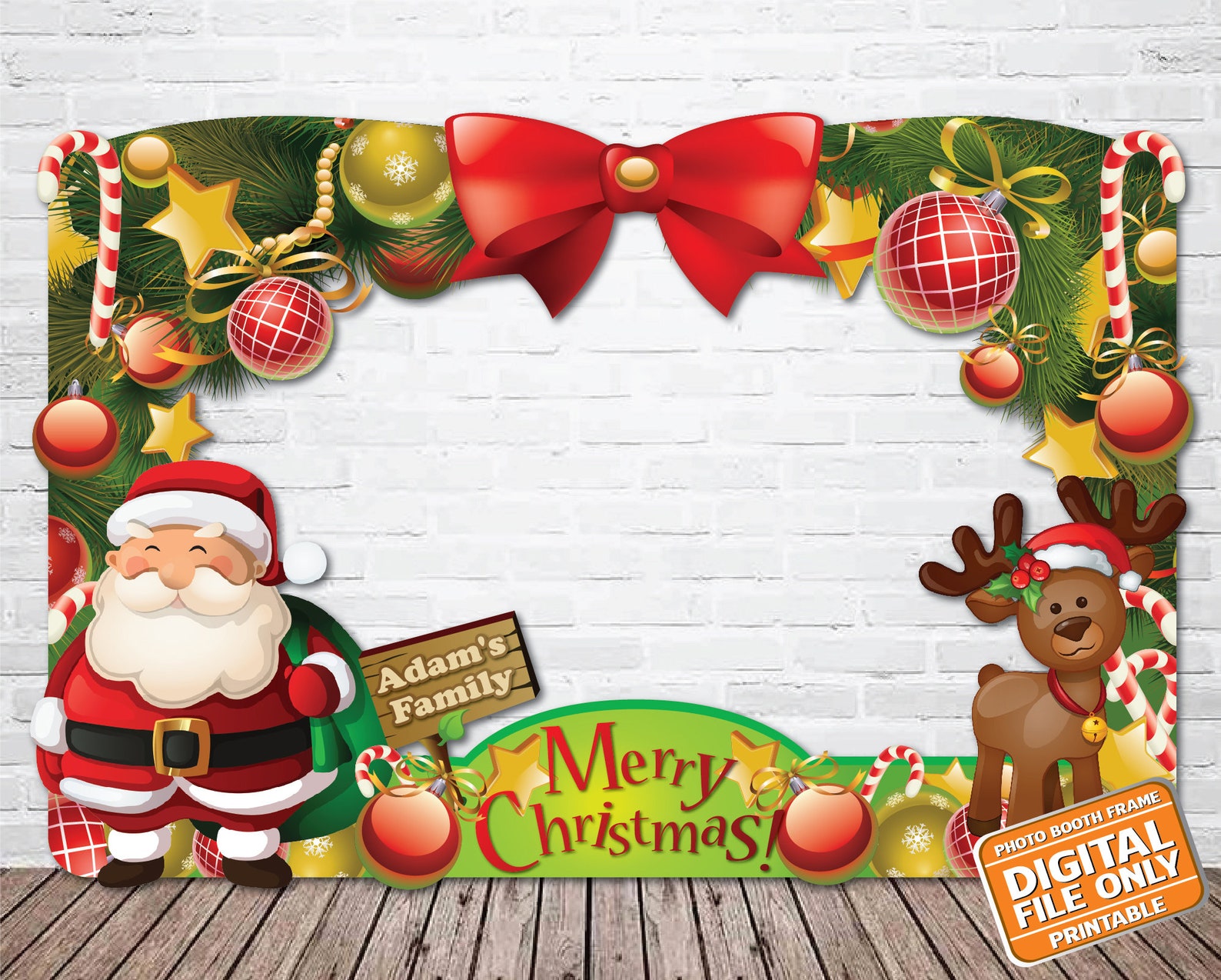 Christmas Photo Booth Frame, Digital File Only - Etsy