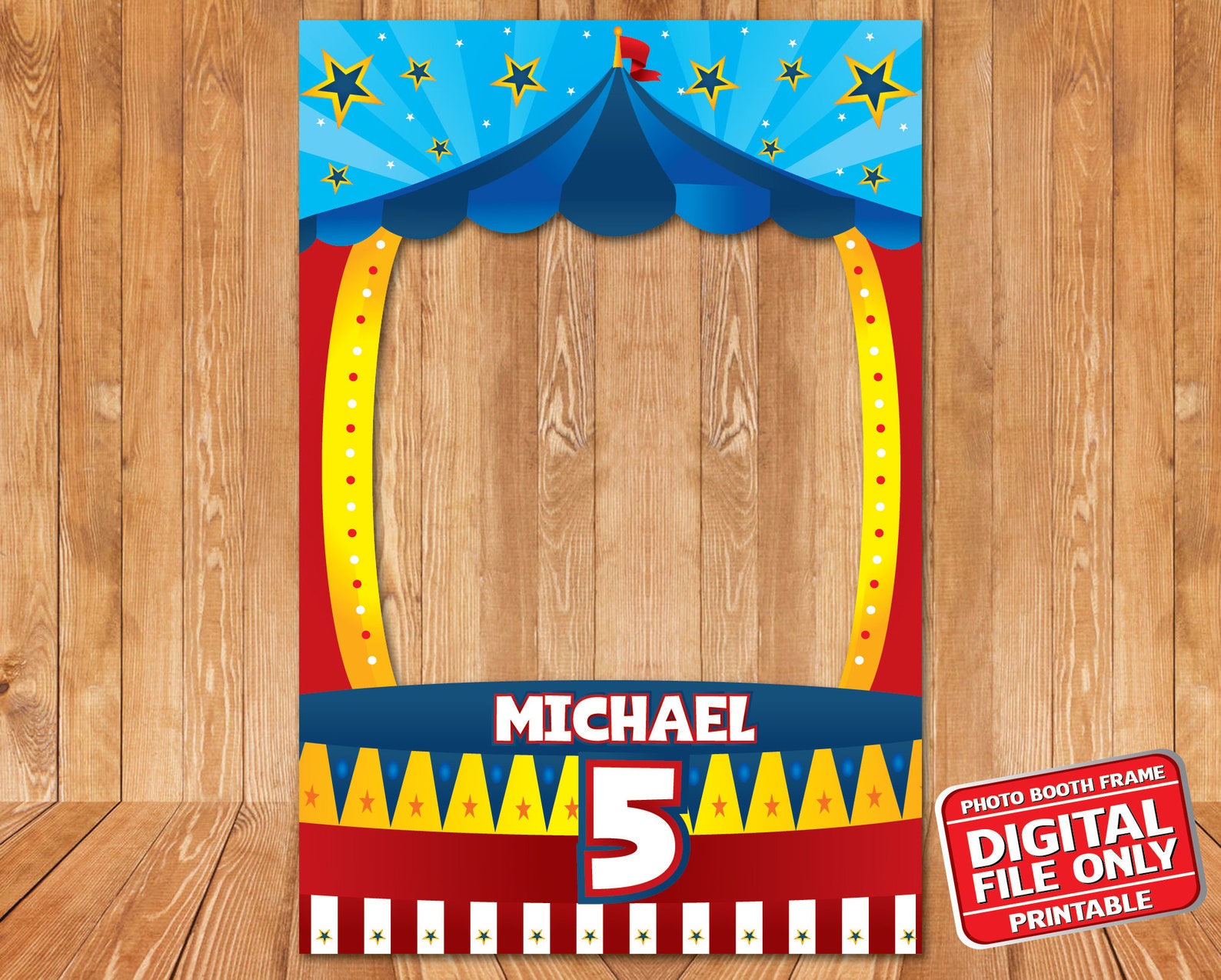 Circus Photo Booth Frame Digital File Only - Etsy