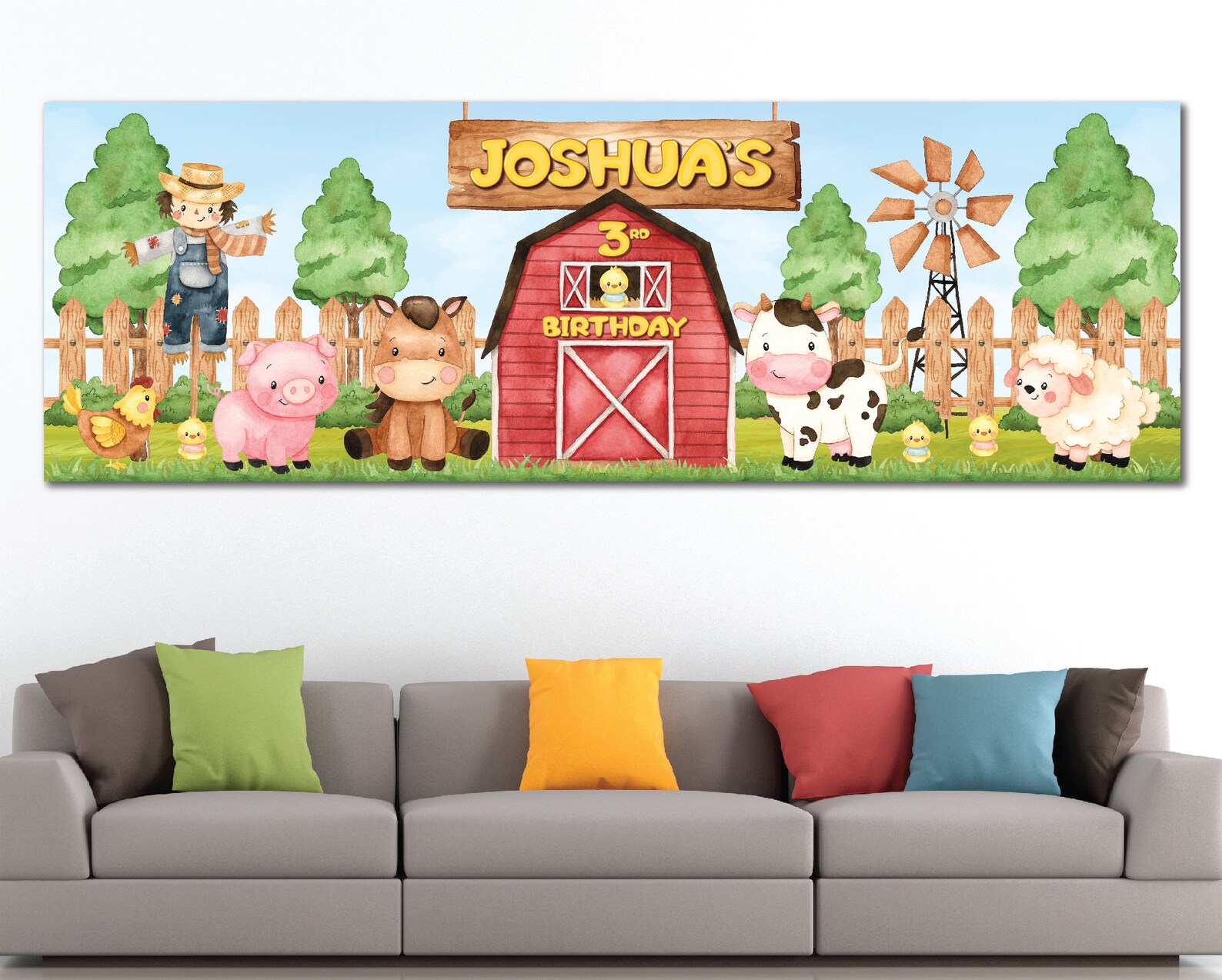 Farm Barnyard Birthday Banner - Etsy