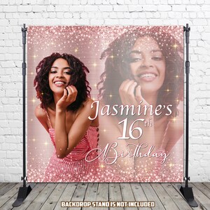 Photo Rose Gold Birthday Backdrop - Etsy