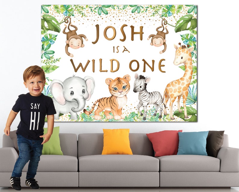 Wild One Baby Birthday Backdrop - Etsy