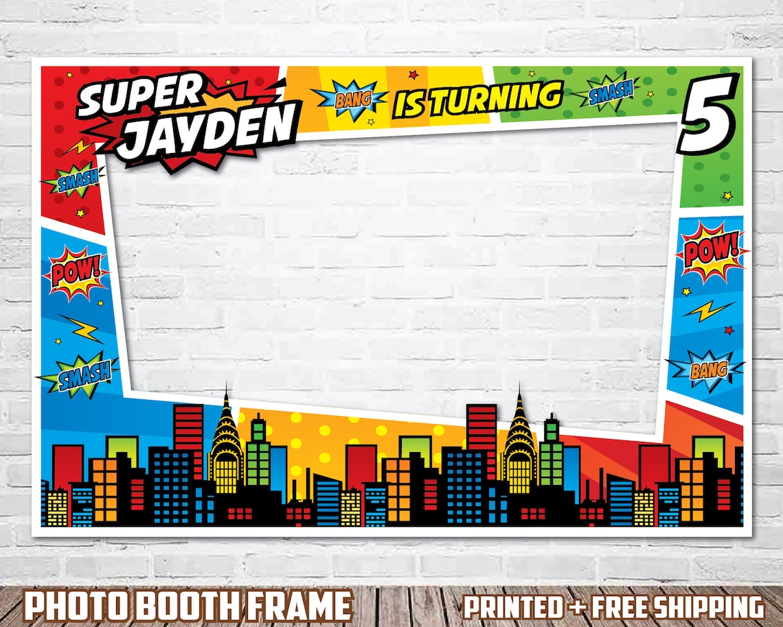 Super Hero Photo Booth Frame Printed and Shipped - Etsy
