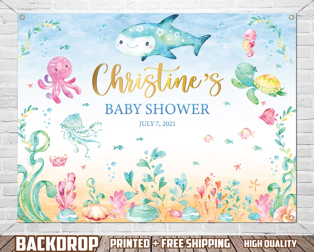 Under the Sea Baby Shower Backdrop - Etsy
