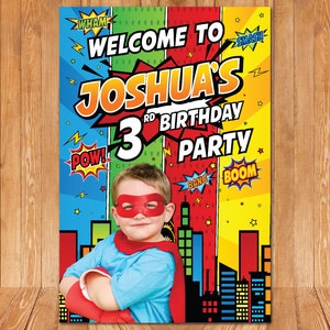 Super Hero Photo Welcome Sign - Etsy