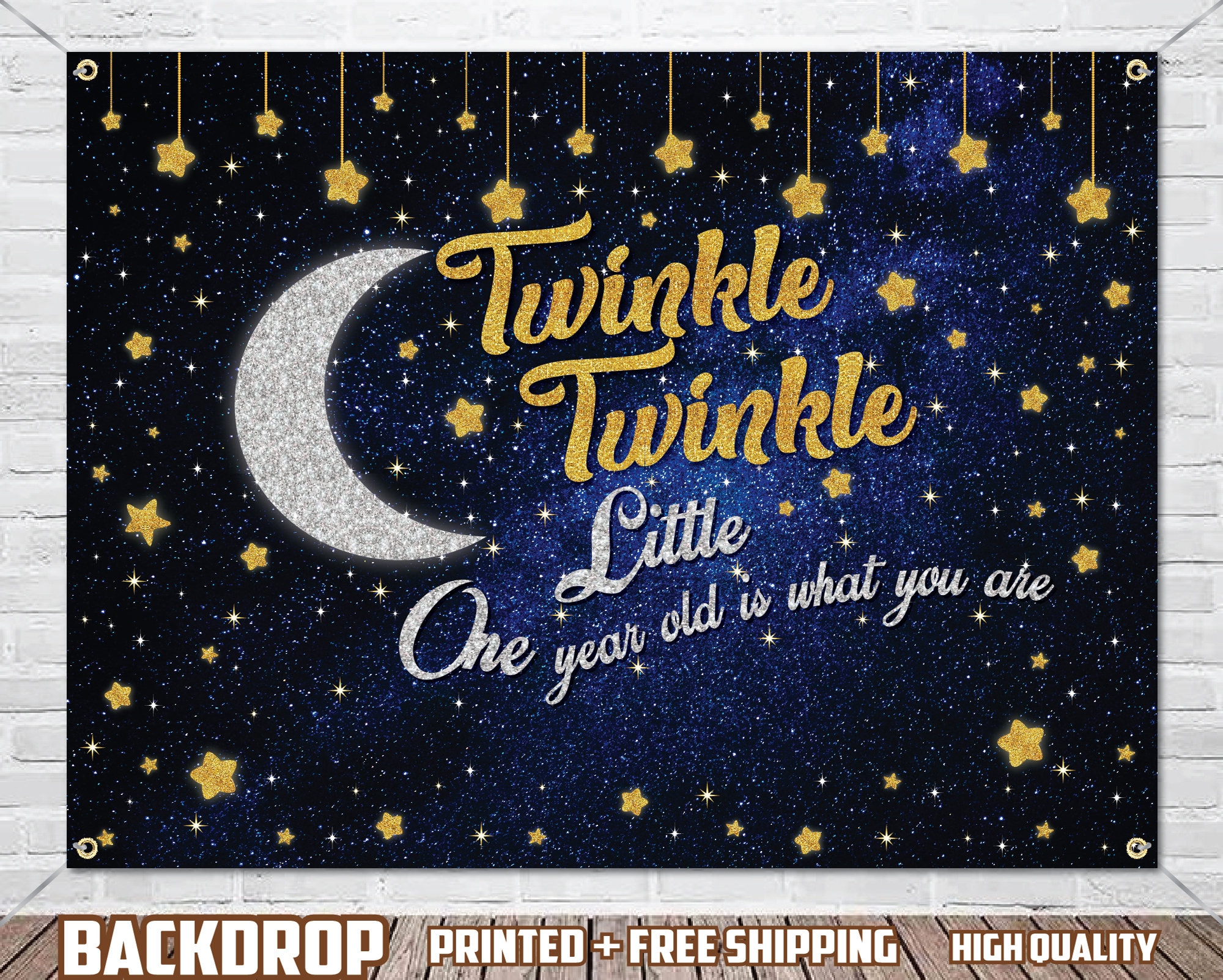 Twinkle Twinkle Little Star Backdrop Banner High Quality - Etsy