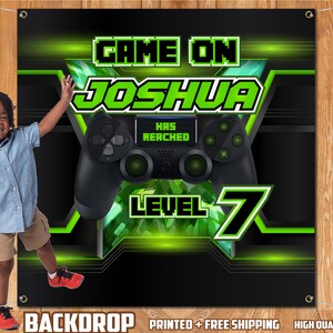 Video Game Gaming Birthday Backdrop - Etsy