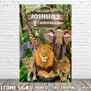 Jungle Safari Welcome Sign - Etsy