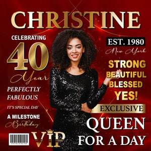 Magazine Photo Cover Birthday Backdrop - Etsy