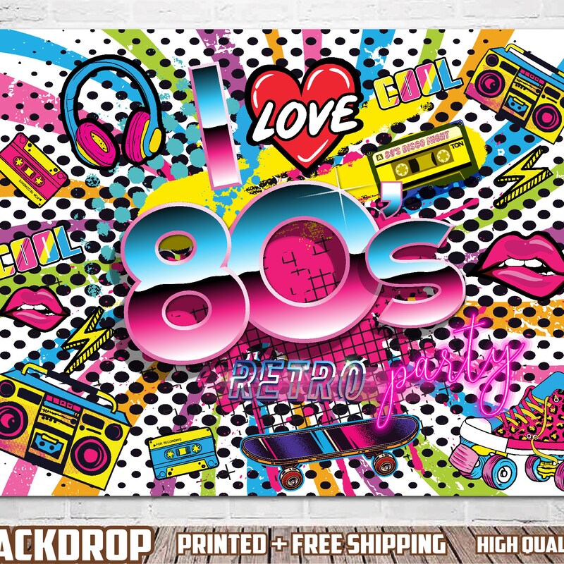80s Backdrop 10 8 - Etsy