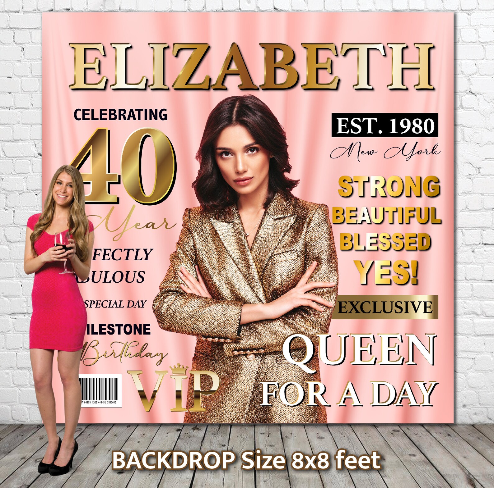 Magazine Photo Cover Birthday Backdrop - Etsy