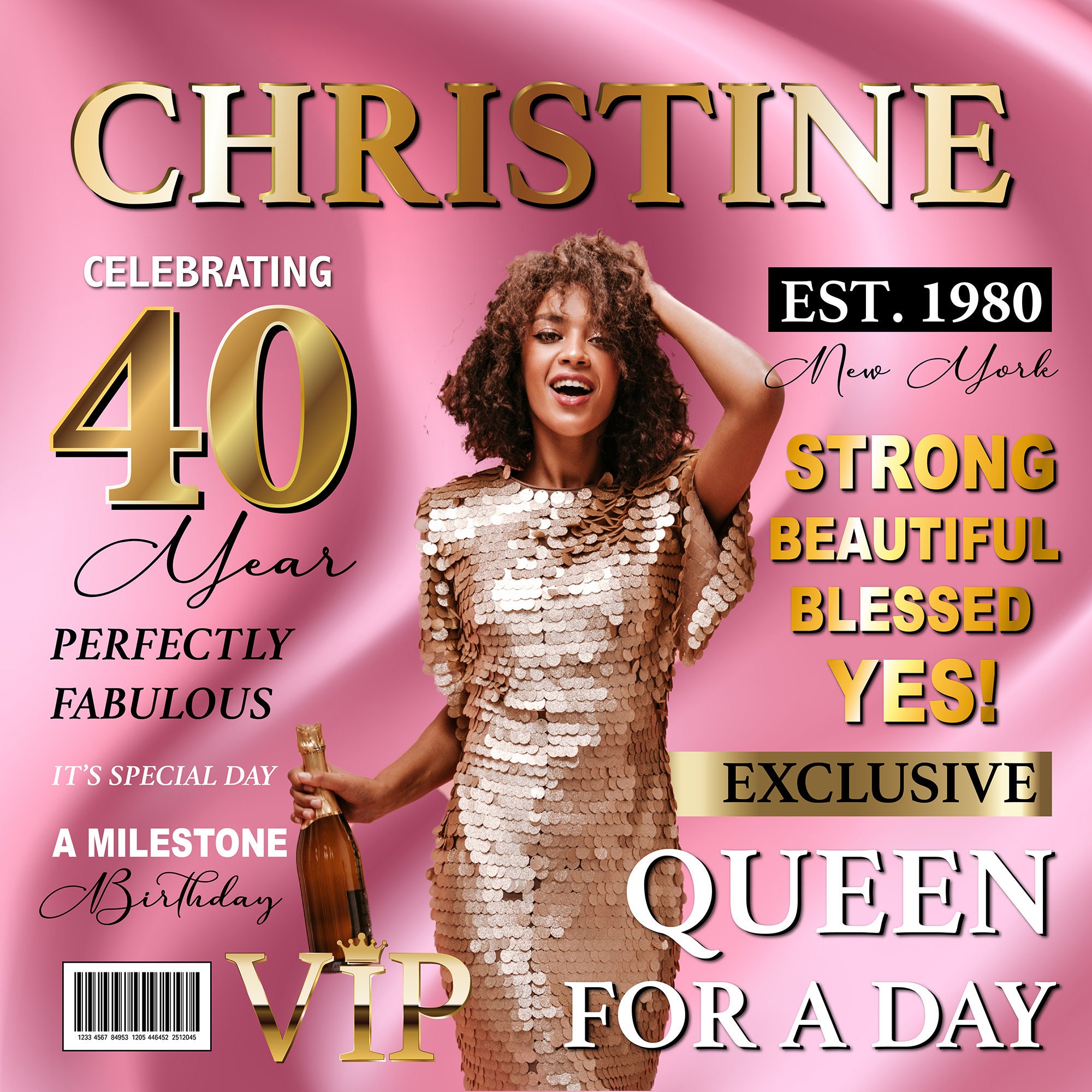 Magazine Photo Cover Birthday Backdrop - Etsy