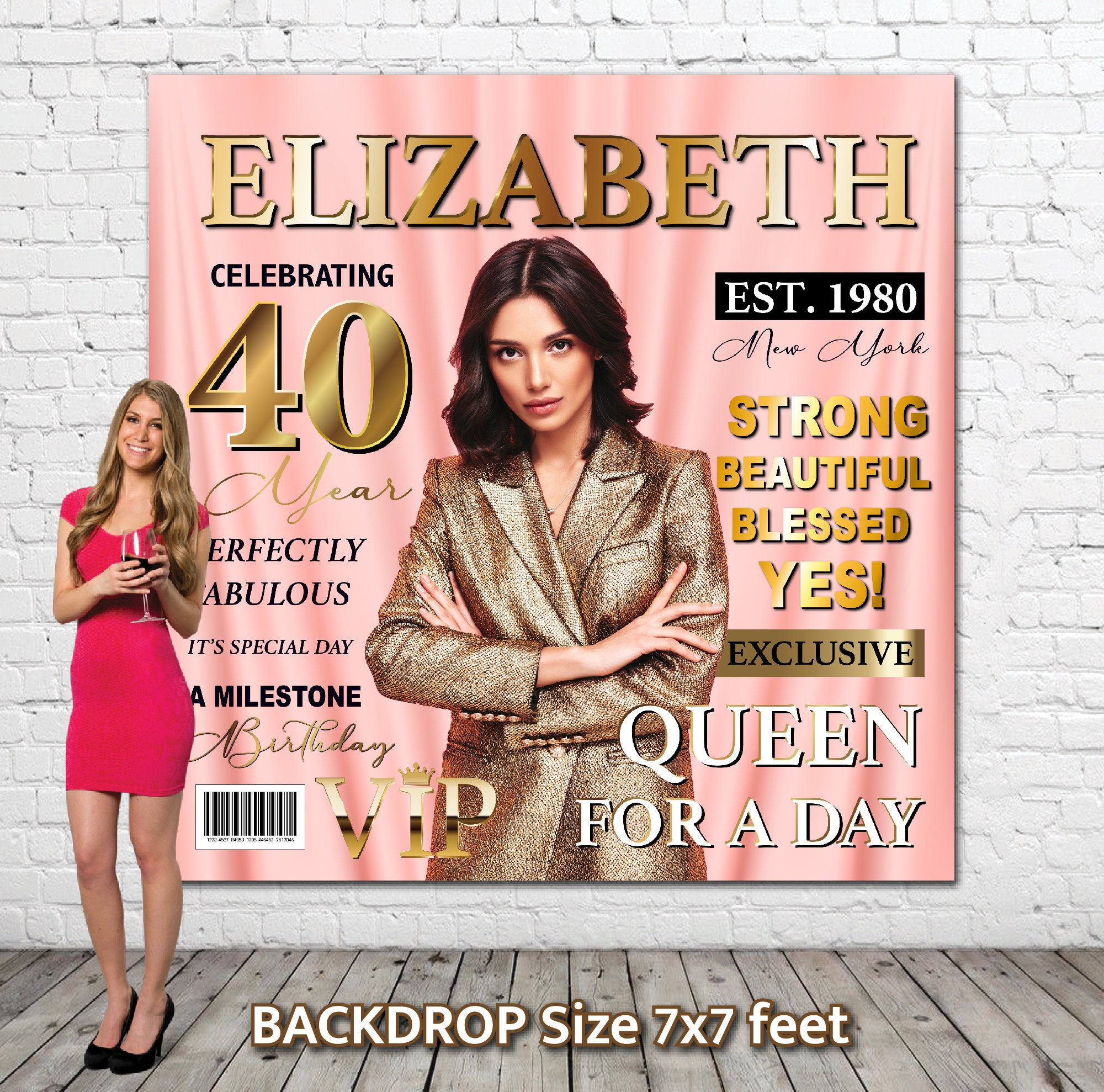 Magazine Photo Cover Birthday Backdrop - Etsy