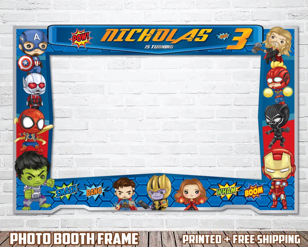 Super Heroes Booth Frame, Printed and Shipped - Etsy