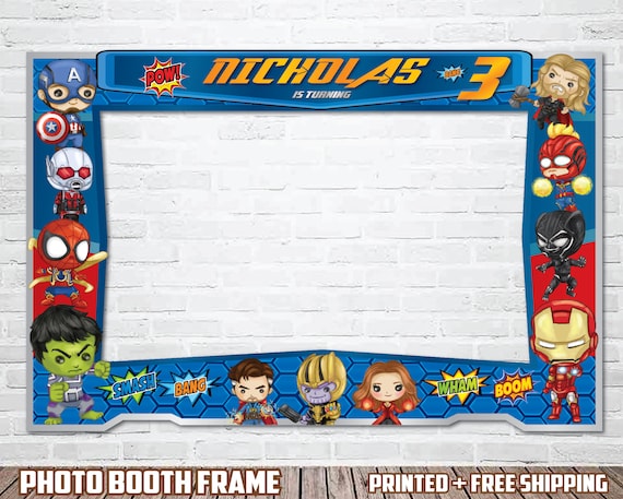 Super Heroes Booth Frame Printed and Shipped | Etsy