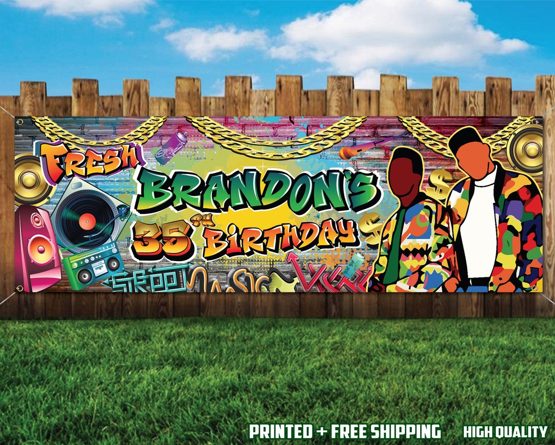 Fresh Prince Hip Hop Banner Printed and Shipped - Etsy