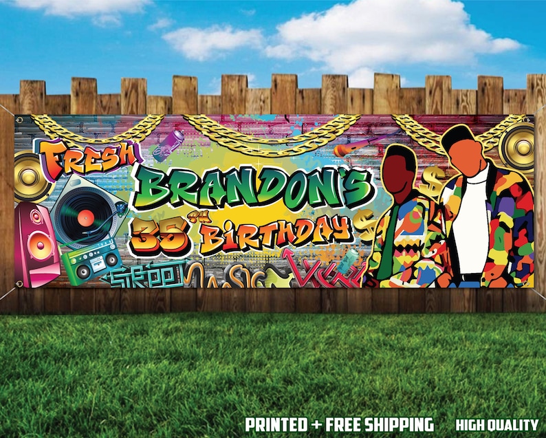 Fresh Prince Hip Hop Birthday Banner - Etsy