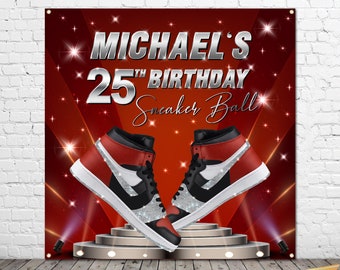 Sneaker Ball Birthday Party Backdrop - Custom Sneaker Tennis Shoes ...